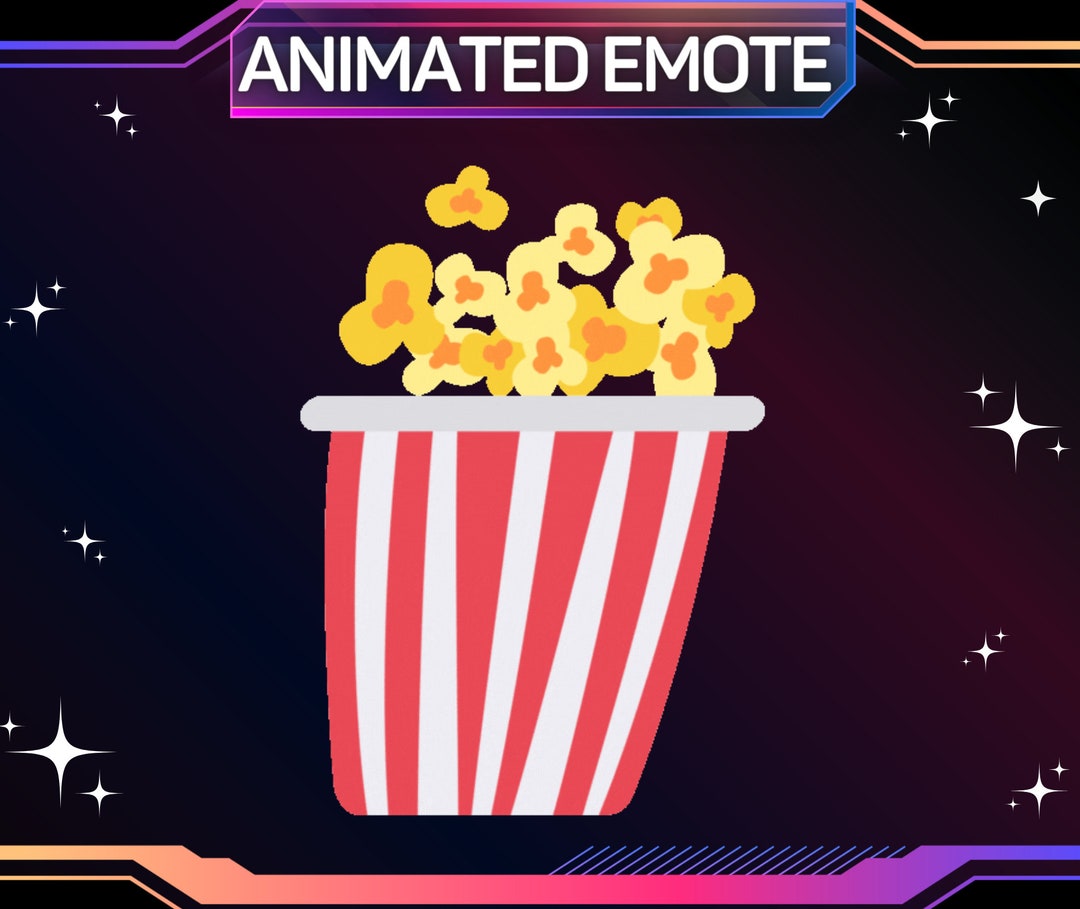 Animated Twitch Emote, Popcorn Emote, Bouncing Popcorn Emote, Twitch ...