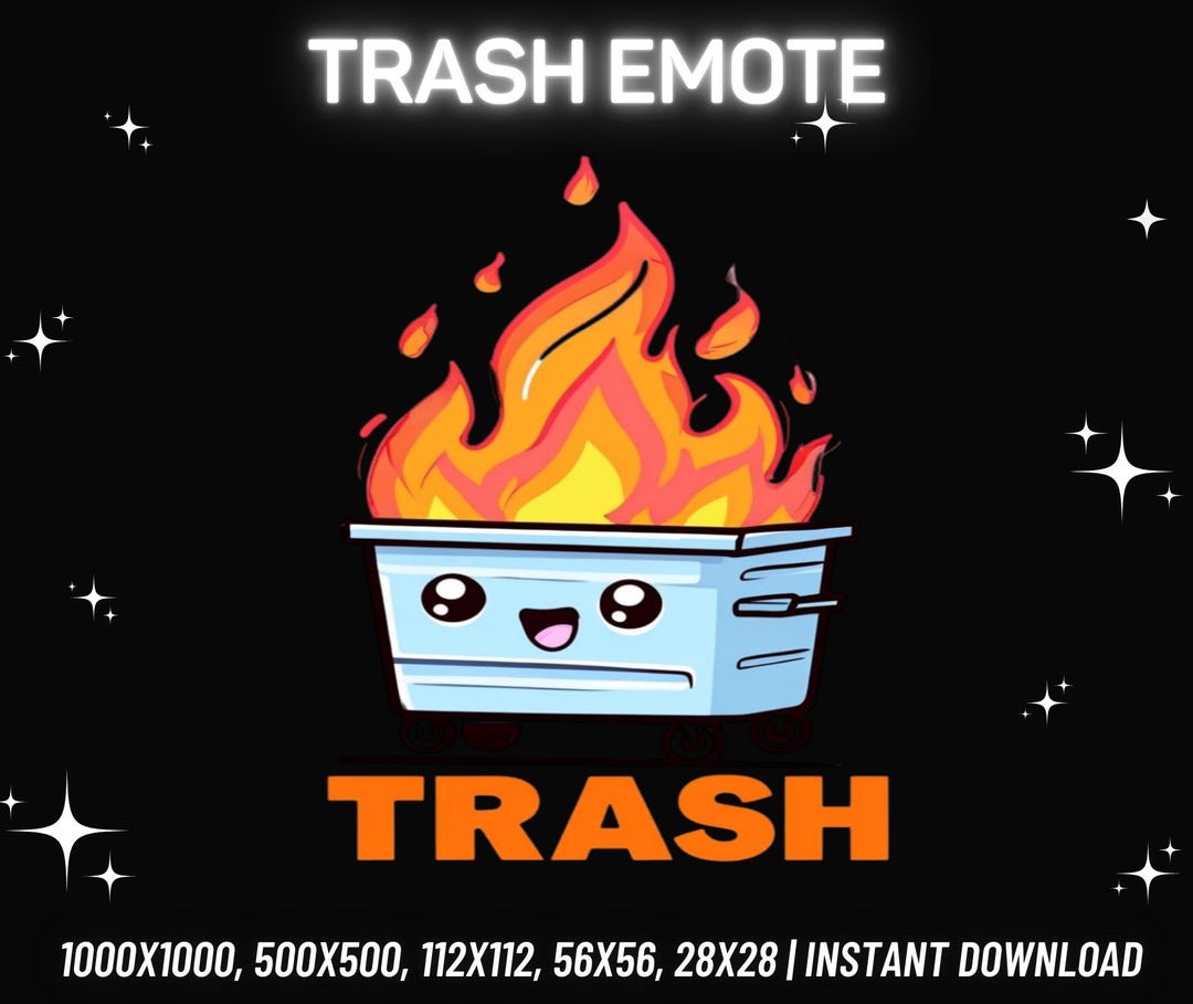 Trash Emote | Twitch Emote | Kick Emote | Discord Emote | Youtube Emote ...