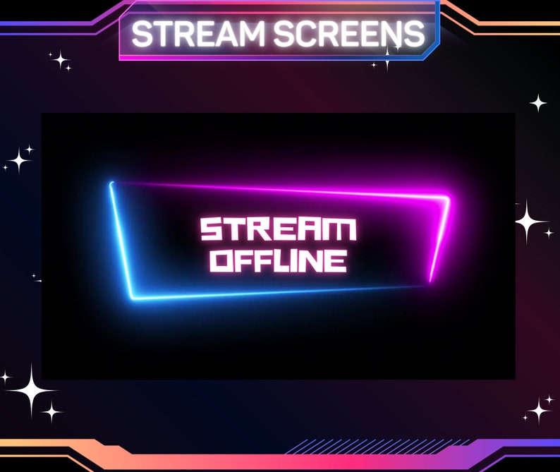 5 X ANIMATED Neon Stream Screens | Animated Starting Soon | Be Right ...