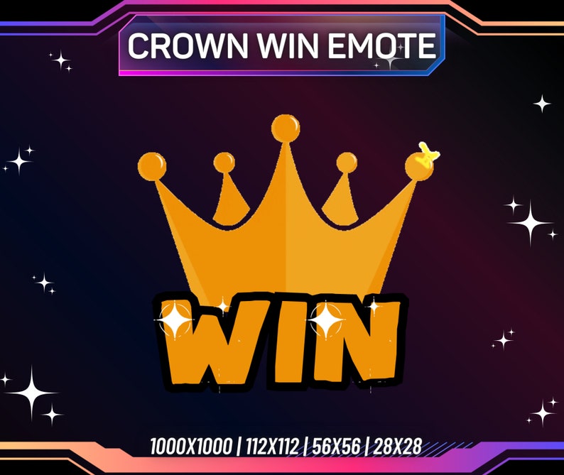 Animated Twitch Emote, Crown Win Emote, Twitch Emote PNG Transparent ...