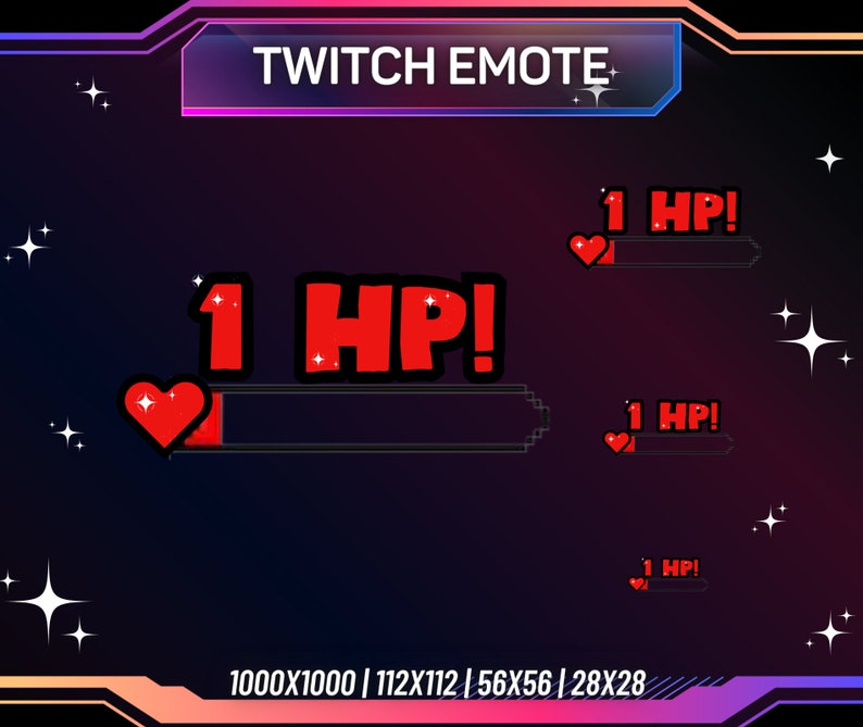 1 Twitch Emote 1HP Twitch Emote Kick Emote Funny Emote Cute Twitch ...