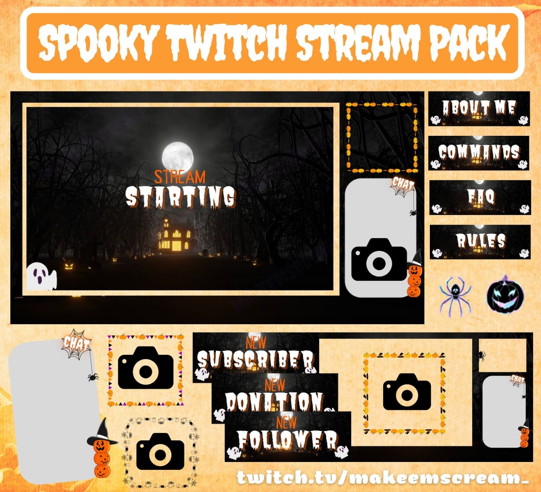 ANIMATED Twitch Stream Pack! | Halloween Stream Pack | Twitch Stream ...