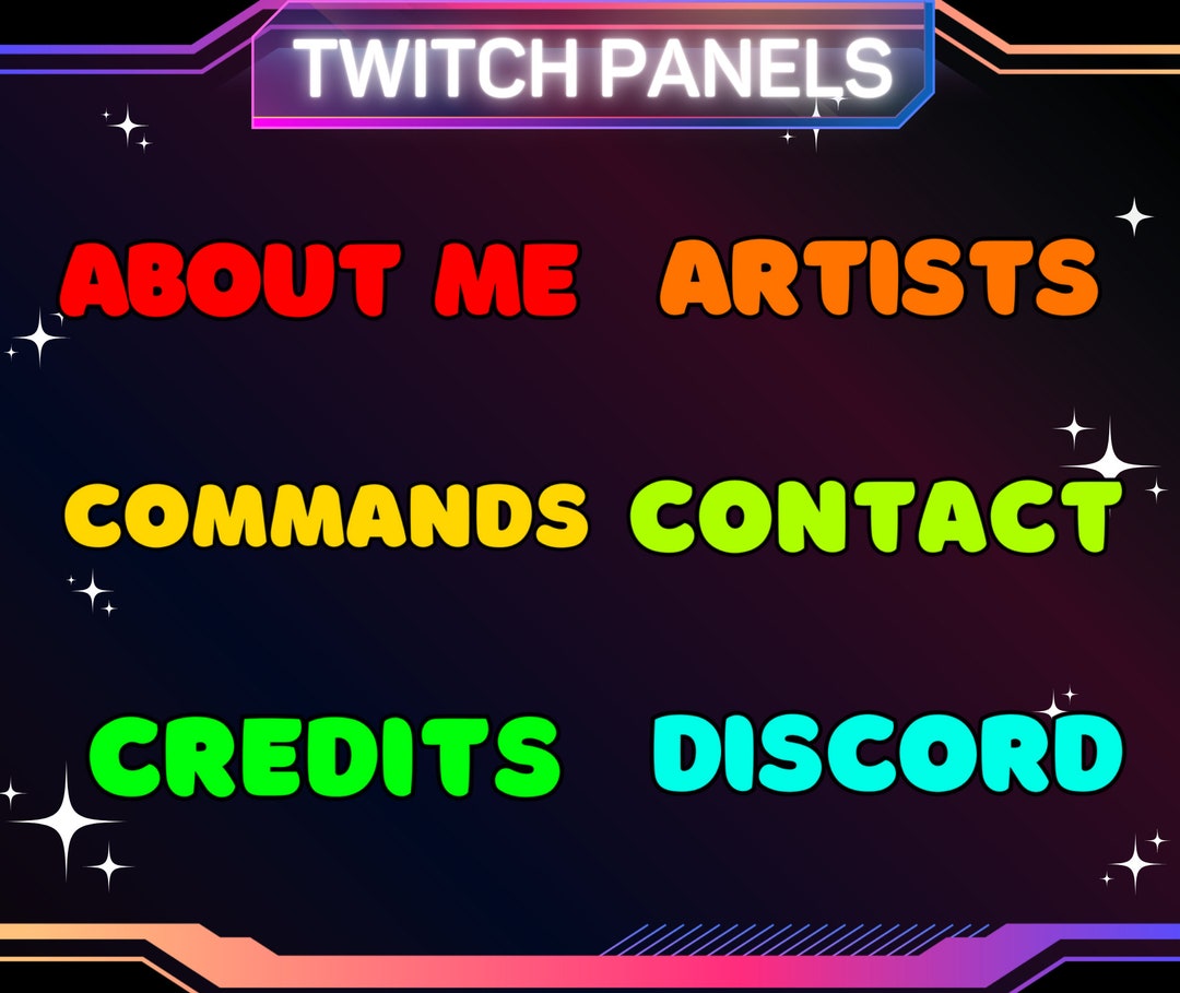 30 X Rainbow Text Twitch Panels | Stream Panels | Twitch Panels | Ready ...