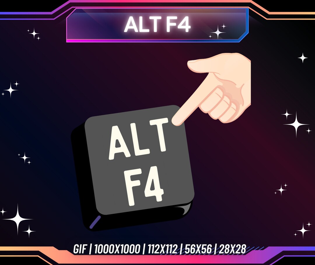 Animated Twitch Emote, Alt F4 Emote, Twitch Emote, Funny Twitch Emote PNG Transparent Background ...