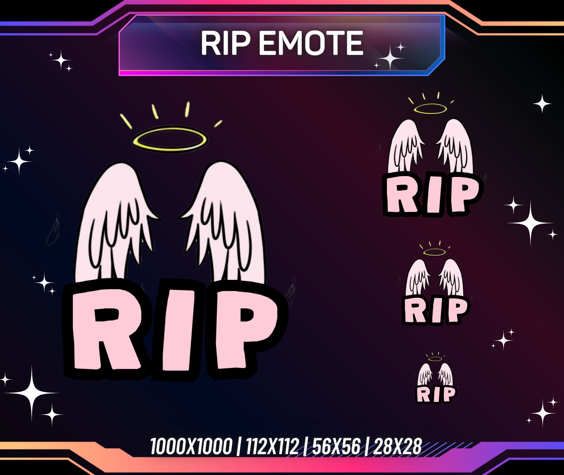 1 Twitch Emote Angel RIP Twitch Emote Kick Emote Funny Emote Cute ...