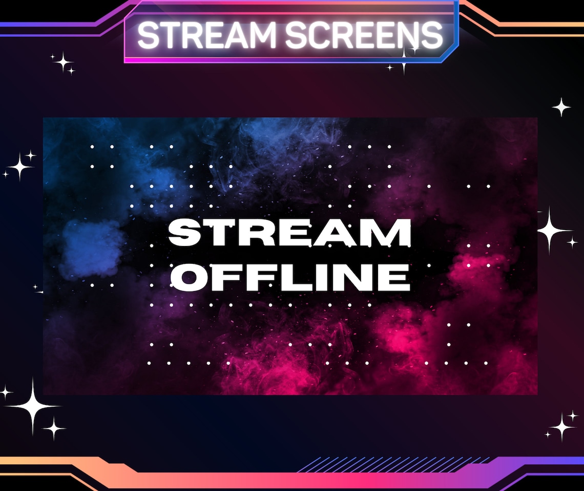 5 X ANIMATED Neon Stream Screens Animated Starting Soon Be Right Back Stream Offline Stream ...