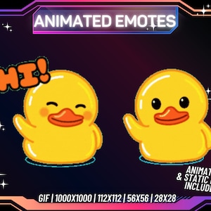 Animated Twitch Emote, Cute Duck Emote, Duck Twitch Emote, Animated ...