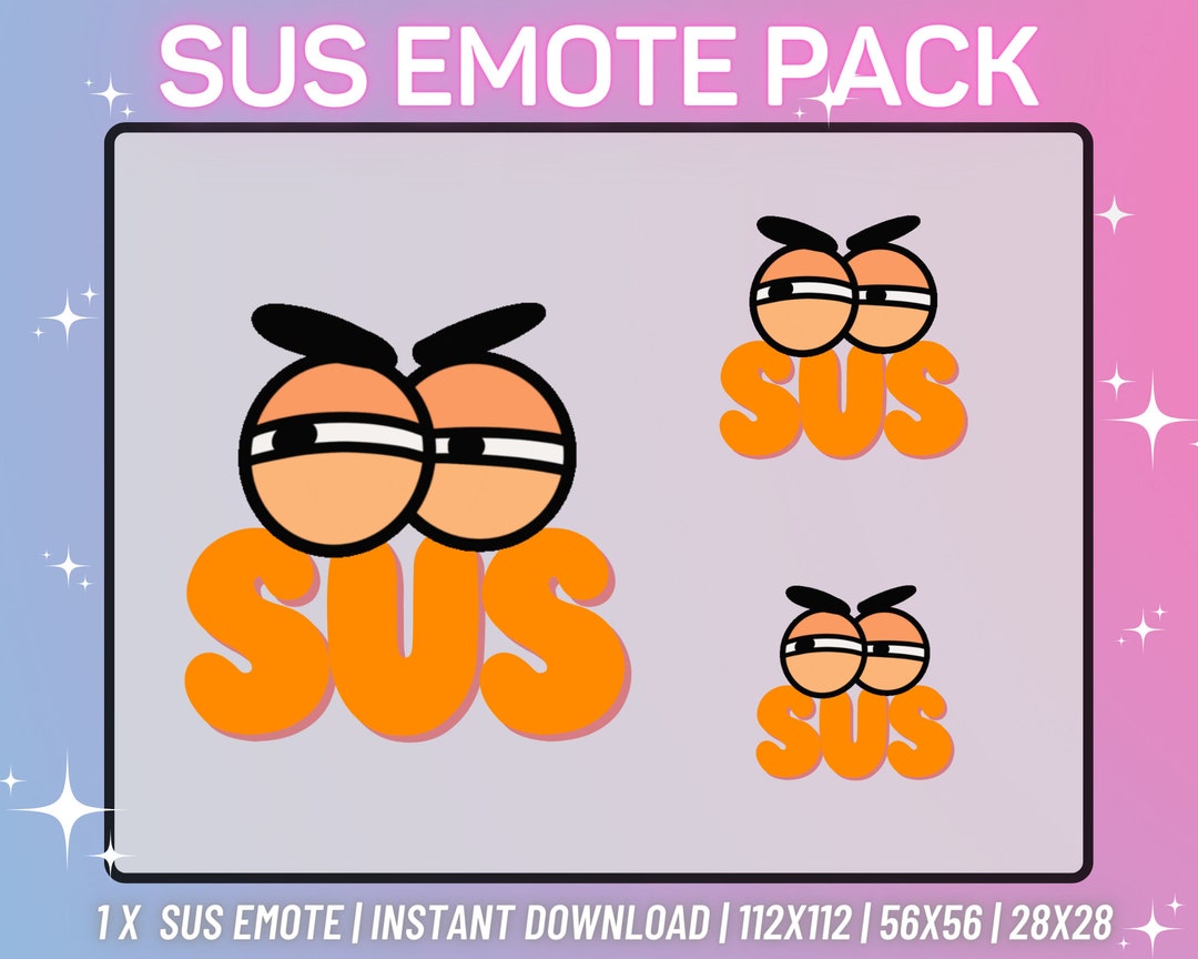 Animated Emote SUS Twitch Emote Kick Emote Discord Emote - Etsy UK