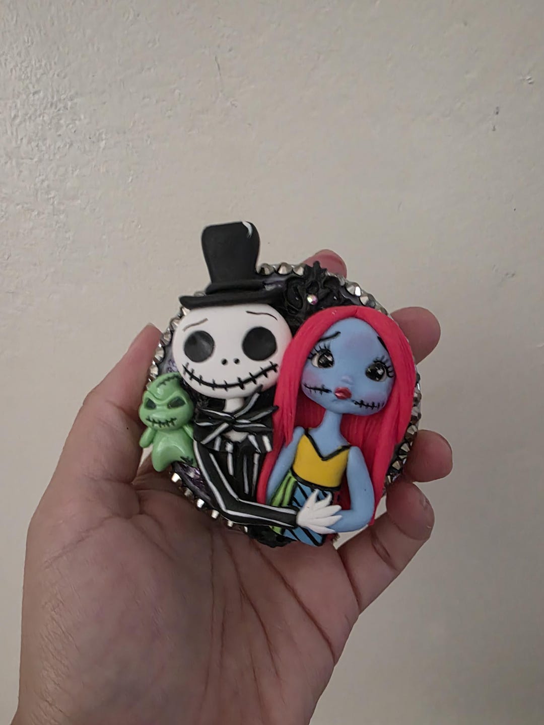 Jack and Sally Compact Mirror - Etsy