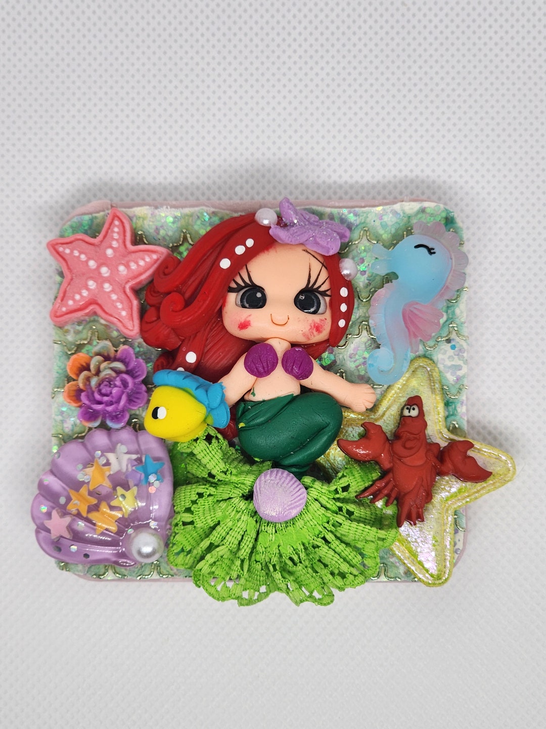 Square Little Mermaid Compact Mirror - Etsy