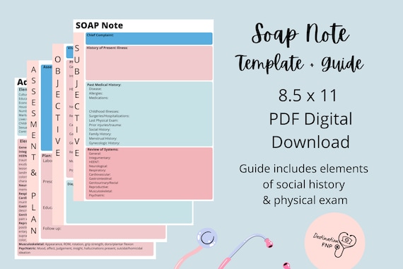 SOAP NOTE TEMPLATE - Etsy