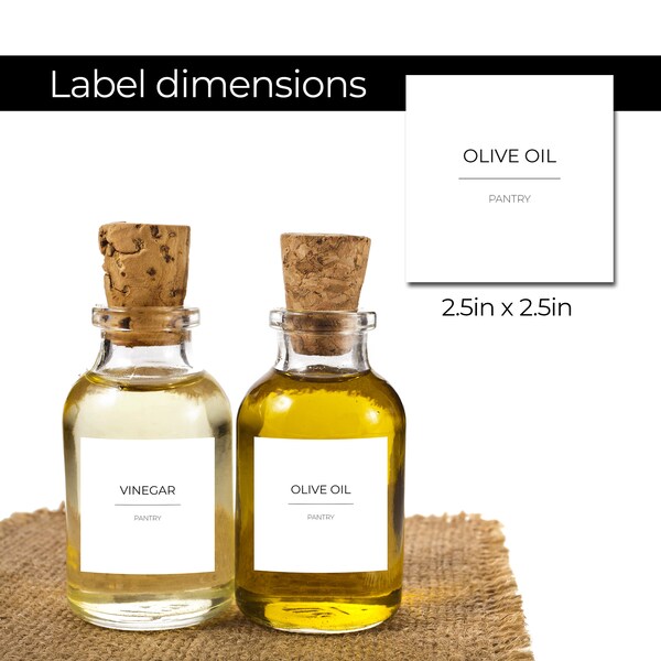 Minimalist Pantry Labels - Etsy