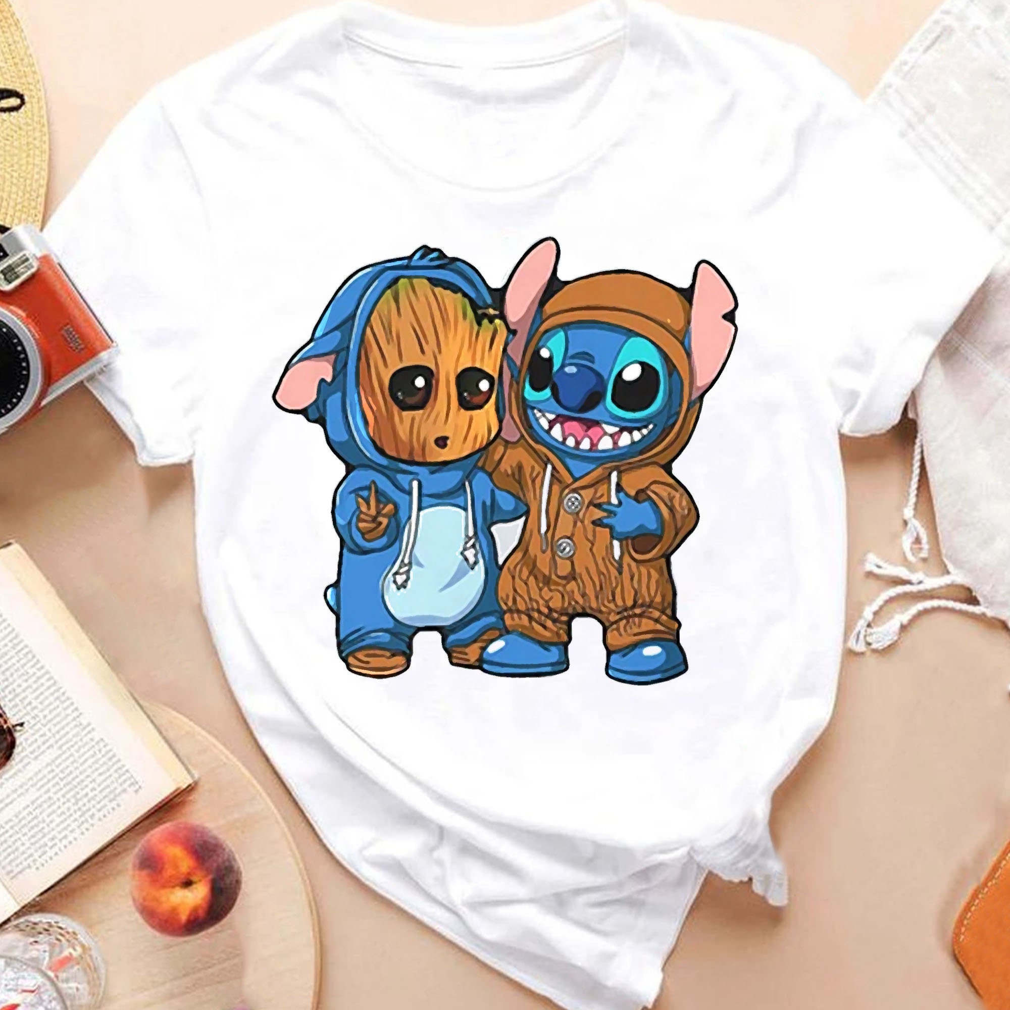 Groot X Stitch Friends Lilo And Stitch T-Shirt