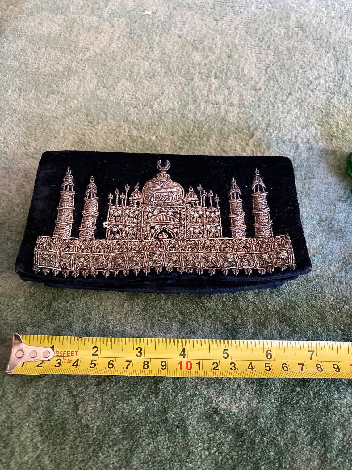 Taj Mahal Embroidered Silk Evening Bag - Etsy