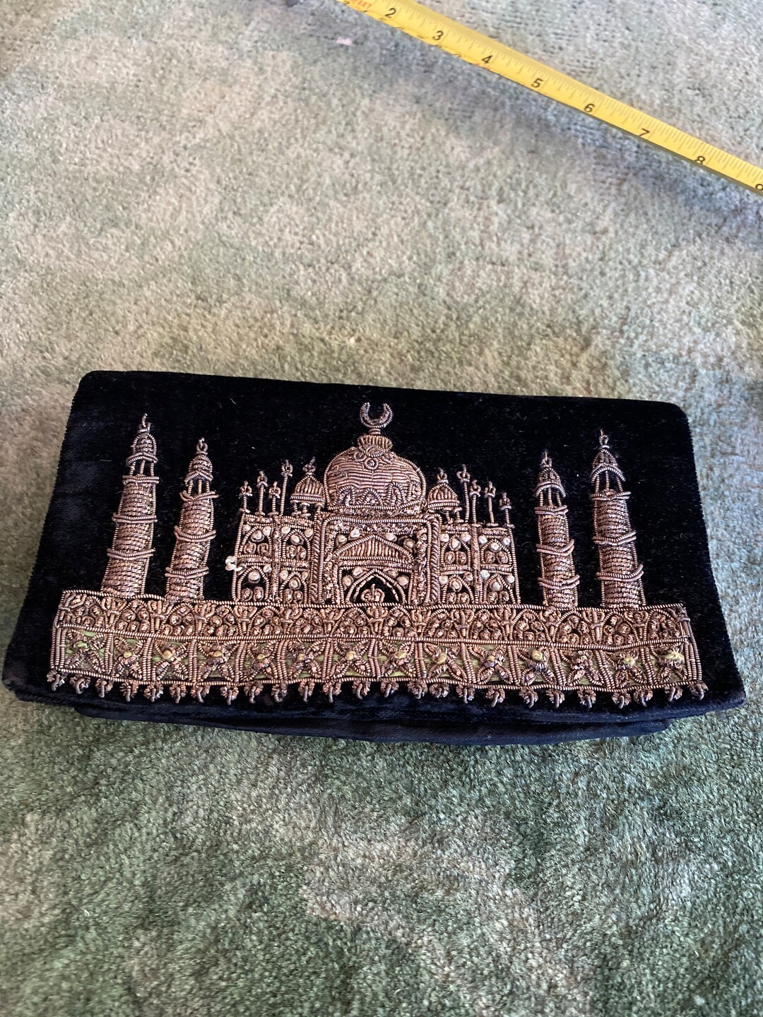 Taj Mahal Embroidered Silk Evening Bag - Etsy