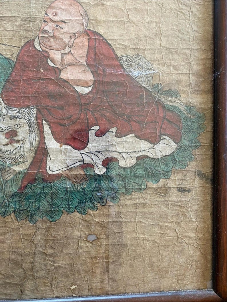 Very Old Japanese Painting on Rice Paper - Etsy