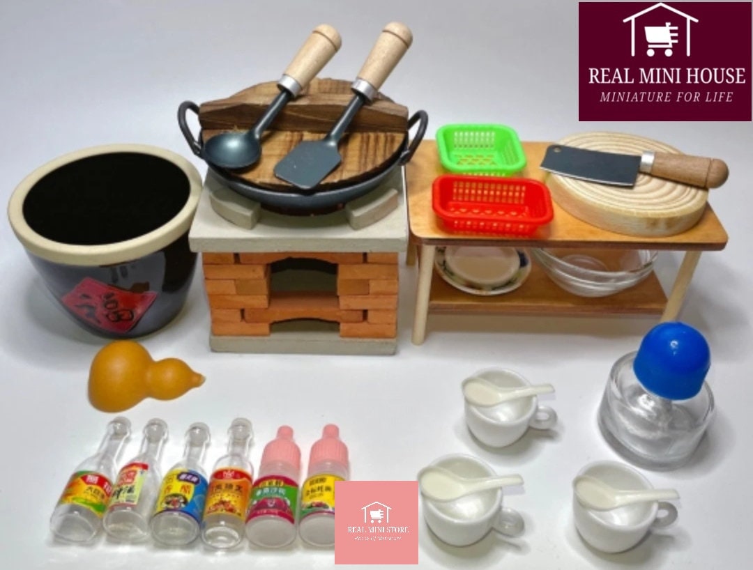 Real Miniature Kitchen Set for Mini Kitchen Cooking, Start Cooking Real ...
