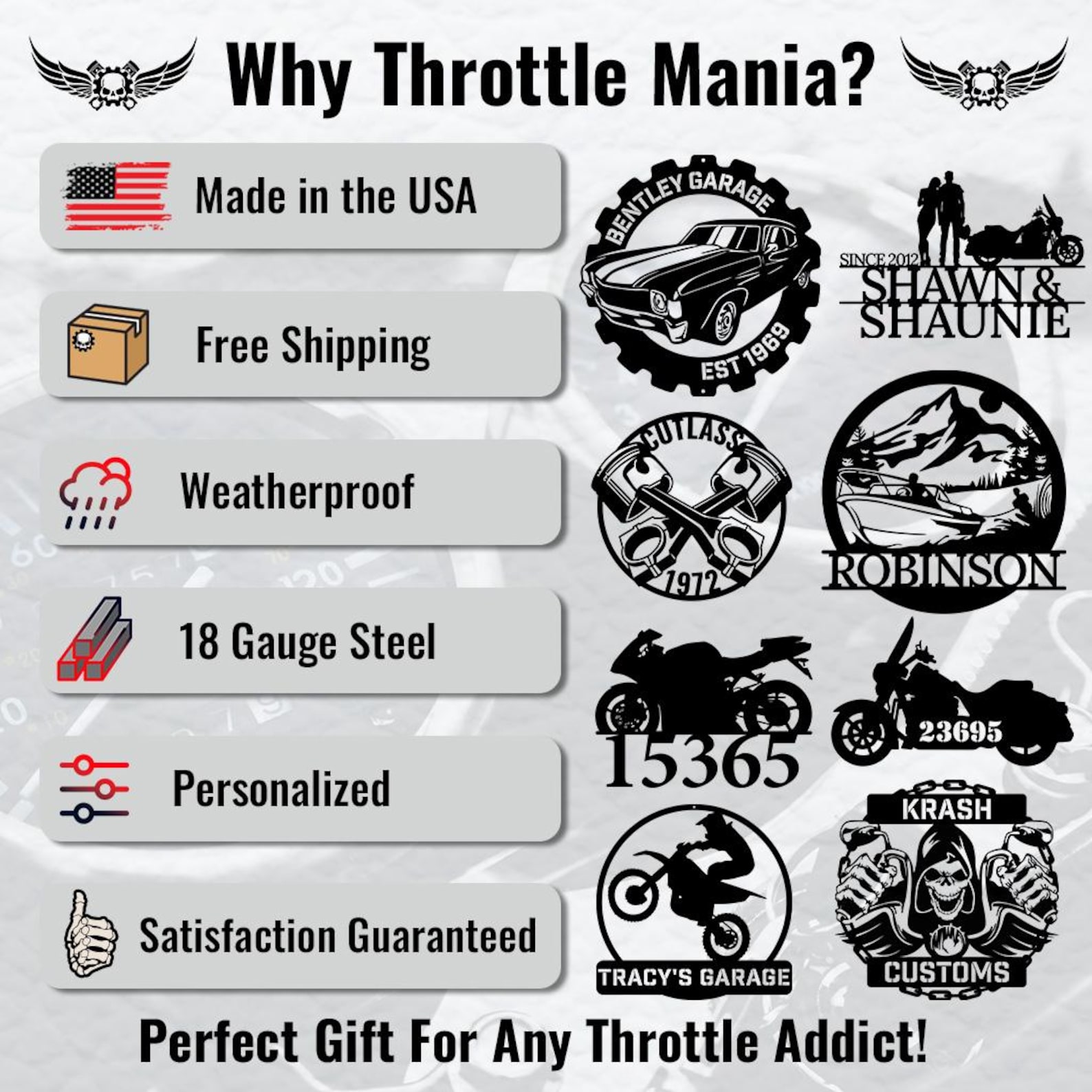 Classic Muscle Car Metal Sign - Personalized Metal Wall Art | Perfect ...