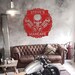 Skull Pistons Metal Garage Sign - Personalized Metal Wall Art for ...