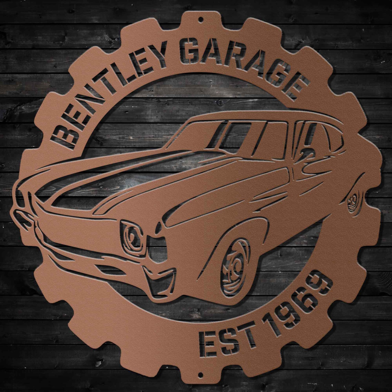 Classic Muscle Car Metal Sign - Personalized Metal Wall Art | Perfect ...