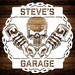 Skull Pistons Metal Garage Sign Personalized Metal Wall Art for Bikers ...