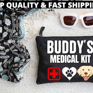 Personalized Dog First Aid Kit Pouch: Custom Pet Emergency Bag - Etsy