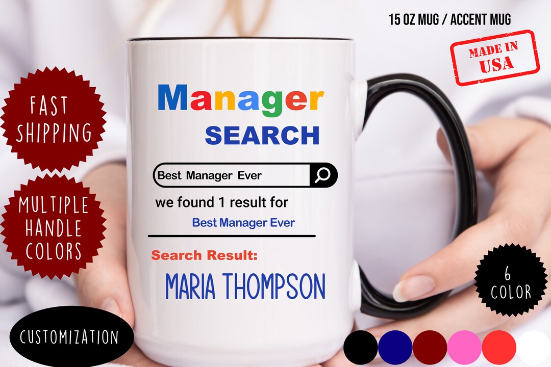 Custom Manager Mug, Personalized Appreciation Gift - Etsy