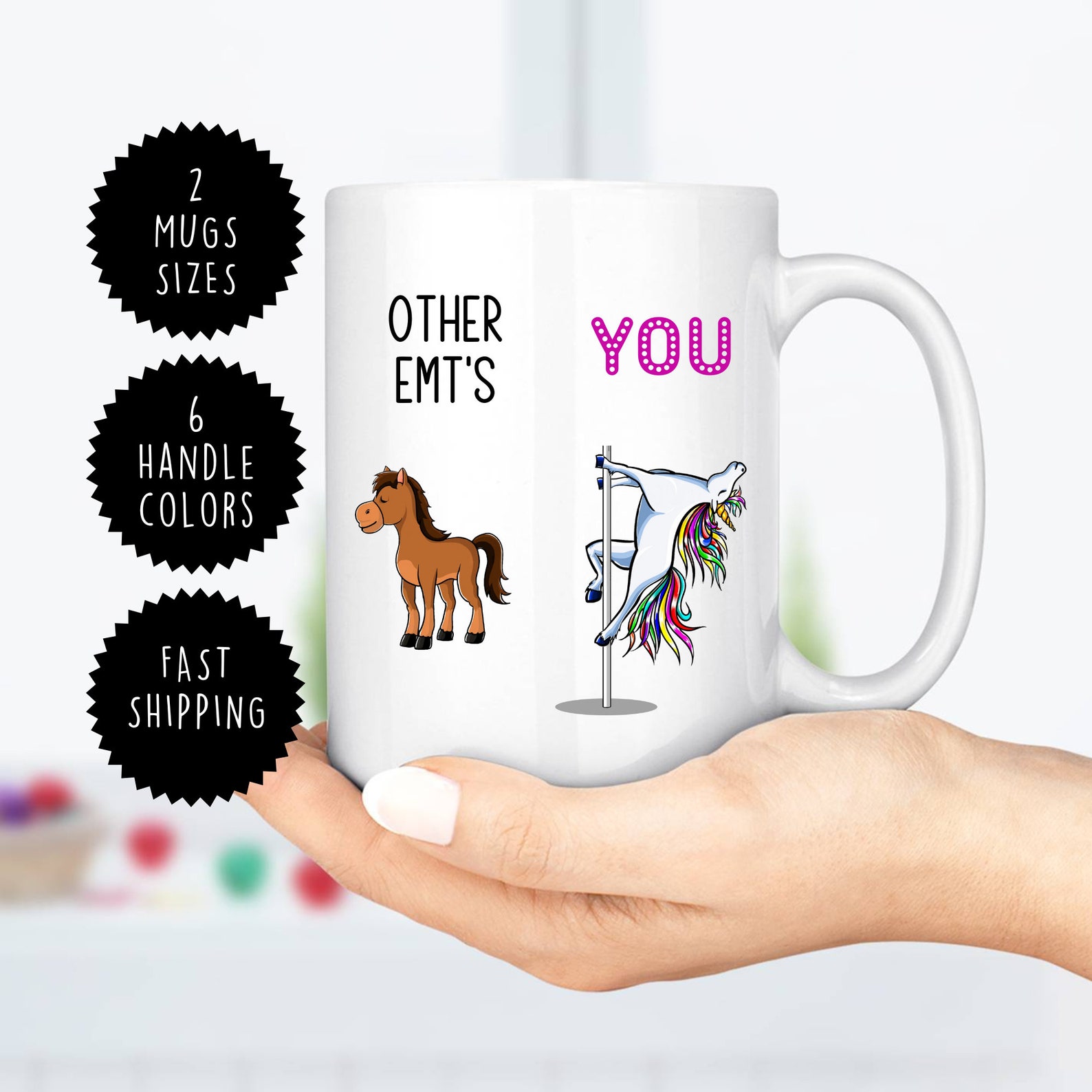 Emt Gift, Emt Mug, Emt Funny Unicorn Mug, Emt Cup, Emt Coffee Mug, Best ...