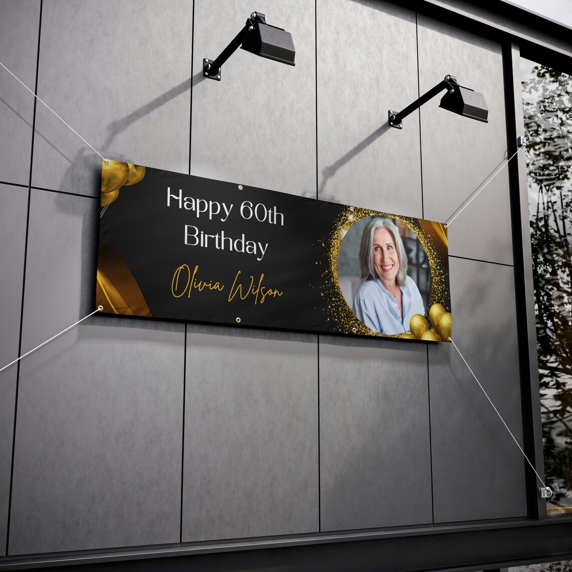60th Birthday Banner, 60th Background Decor, Custom Vinyl Banner ...