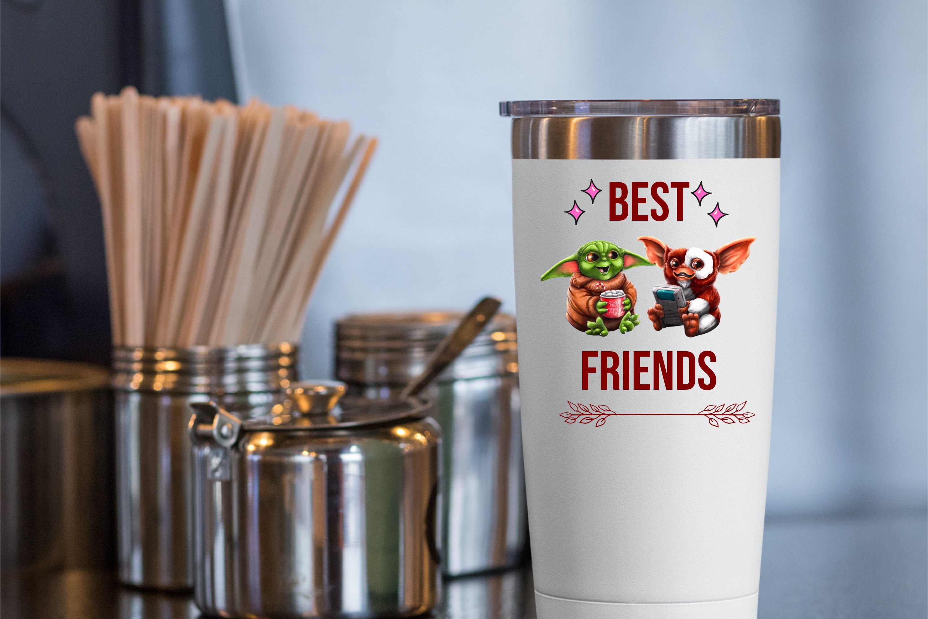 Best Friends Gift Baby Yoda and Gizmo Mug Personalized Gifts for ...