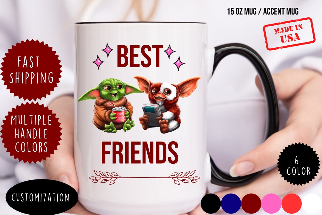 Baby Yoda & Gizmo Best Friends Mug | 11oz/15oz Personalized Gift - Etsy