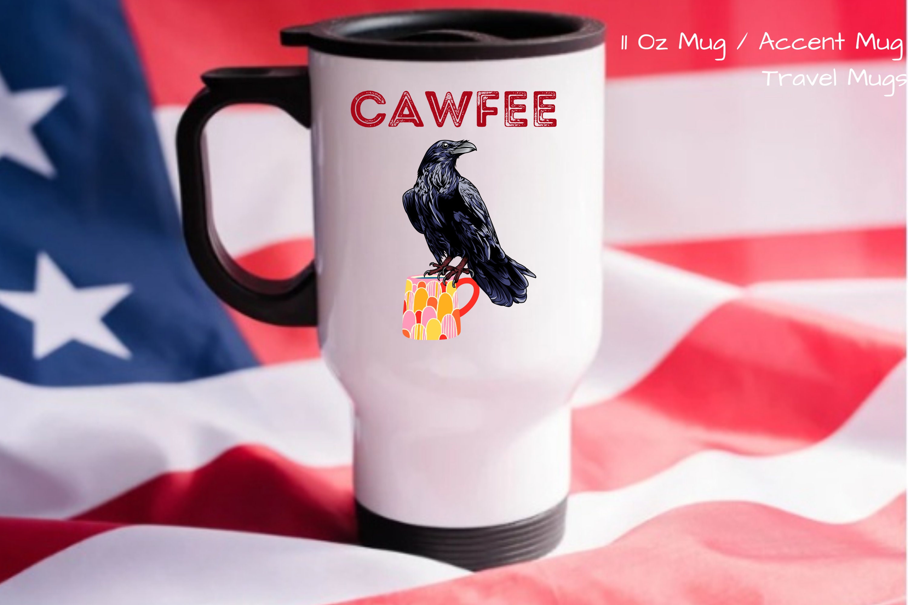 Crow Mug, Crow Gifts, Cawfee Crow Coffee Mug, Funny Bird Lover Art Gift ...