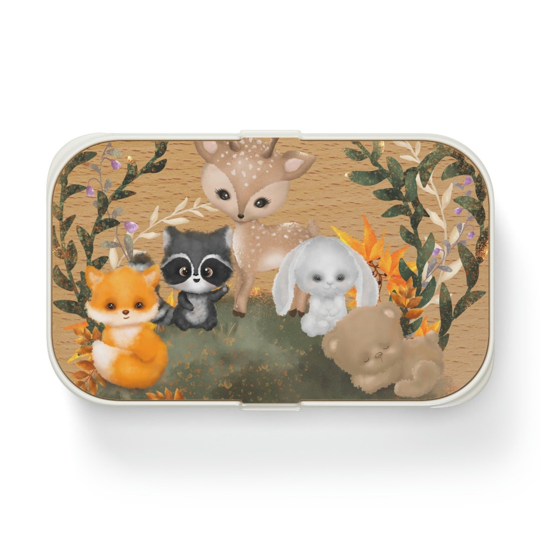 Woodland Animals Bento Box| Cute Penguin Lunch Box| Wooden Snack Box ...