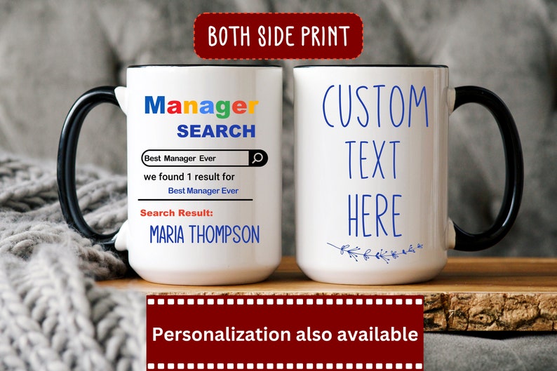 Custom Manager Mug, Personalized Appreciation Gift - Etsy