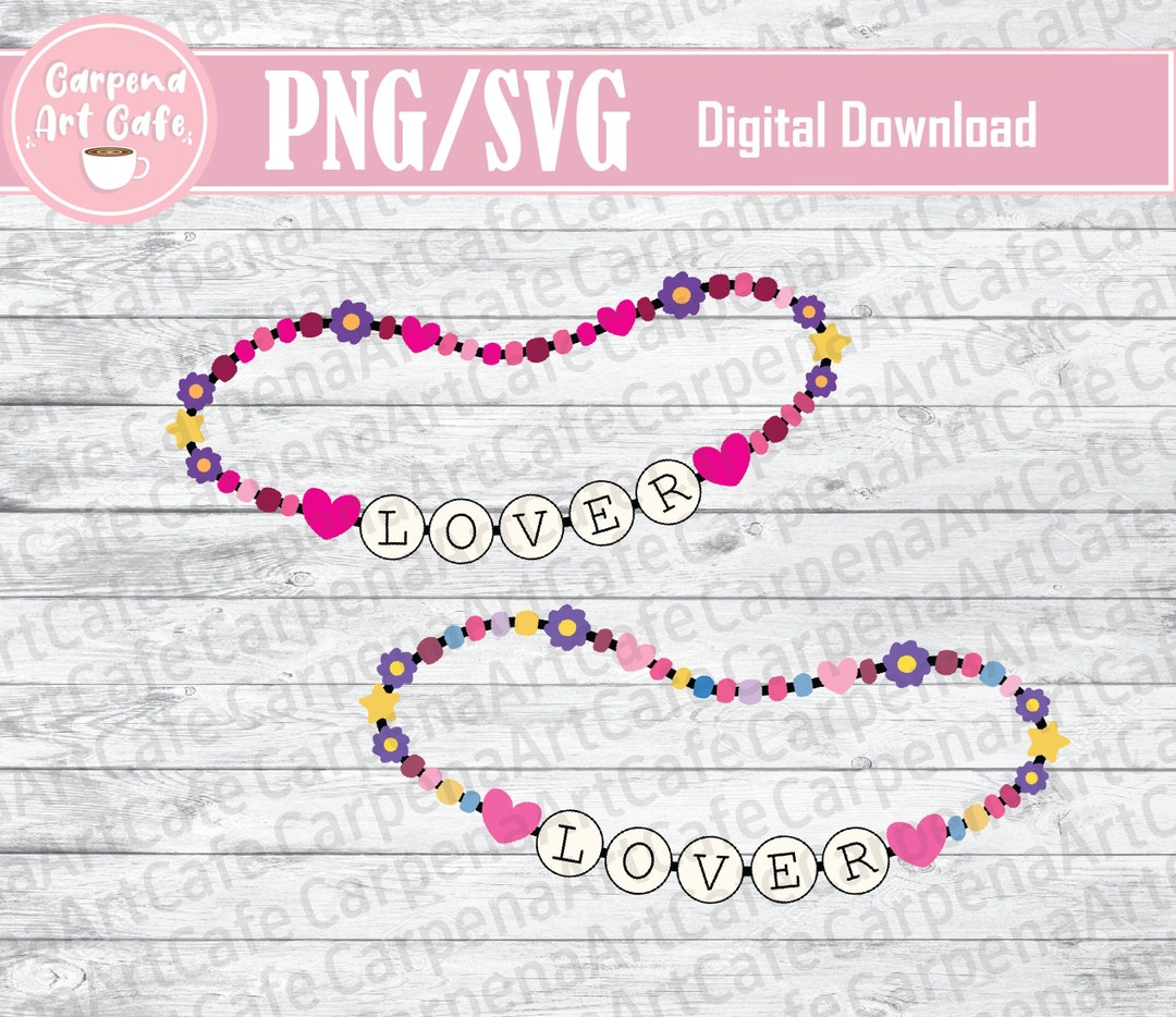 BUNDLE lover Friendship Bracelet PNG / SVG, Swiftie Lover Friendship ...