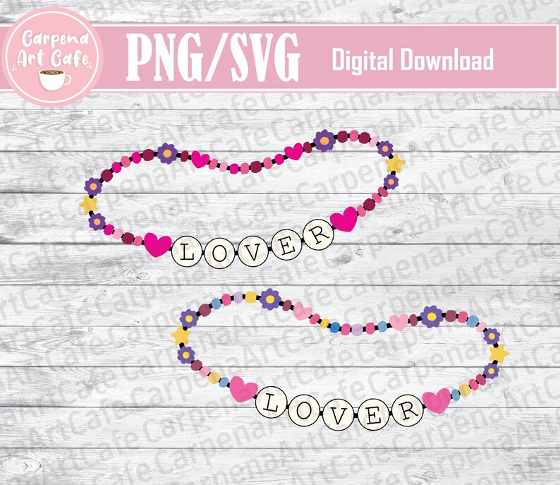 BUNDLE lover Friendship Bracelet PNG / SVG, Swiftie Lover Friendship ...