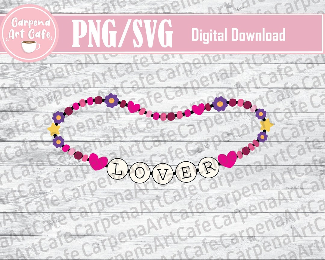 BUNDLE lover Friendship Bracelet PNG / SVG, Swiftie Lover Friendship ...
