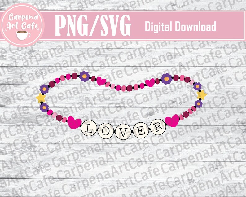 BUNDLE *lover* Friendship Bracelet PNG / SVG, Swiftie Lover Friendship ...