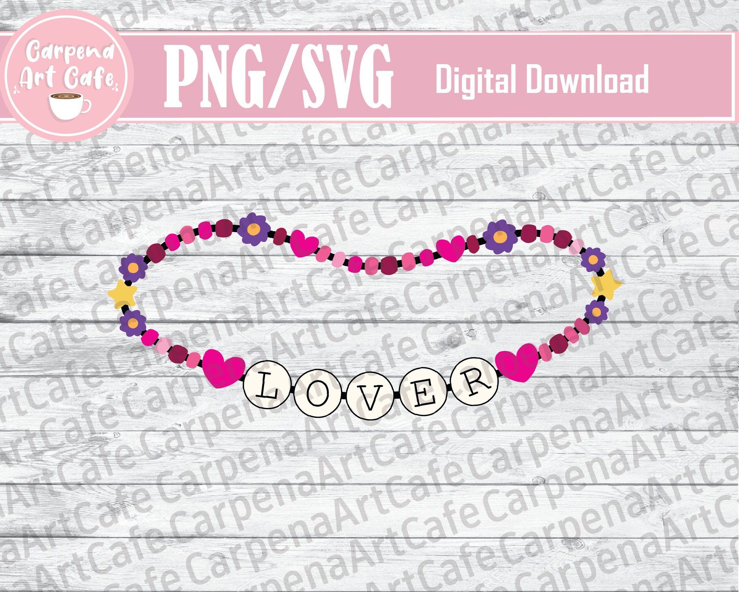 BUNDLE *lover* Friendship Bracelet PNG / SVG, Swiftie Lover Friendship ...