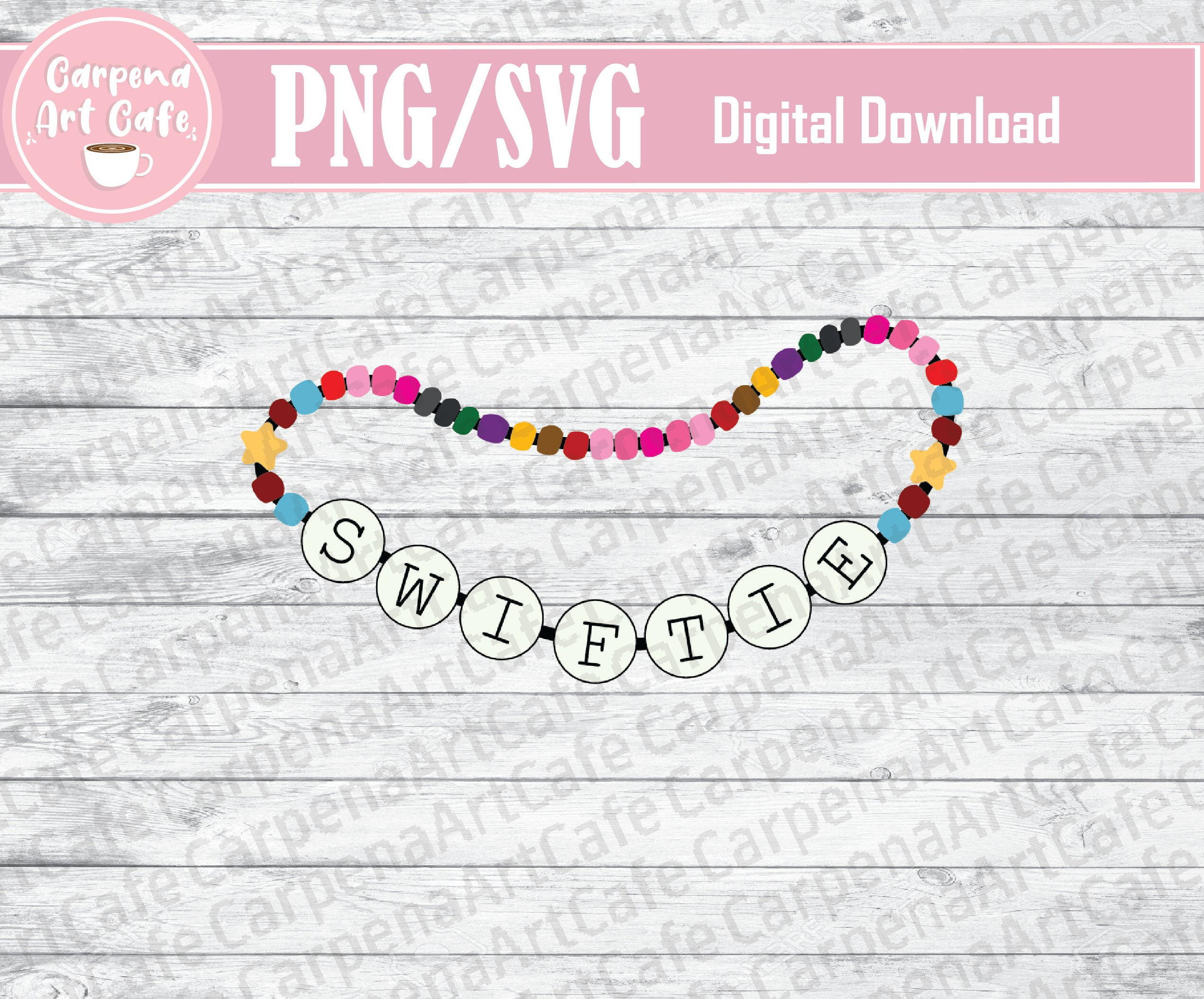 Swiftie Friendship Bracelet SVG & PNG Digital File Download Clip Art ...