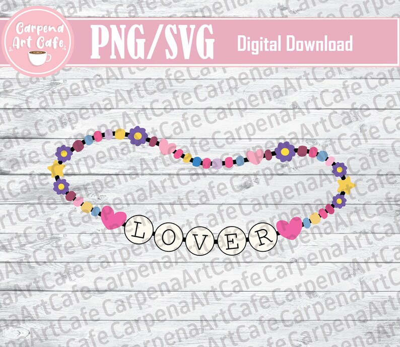 BUNDLE *lover* Friendship Bracelet PNG / SVG, Swiftie Lover Friendship ...