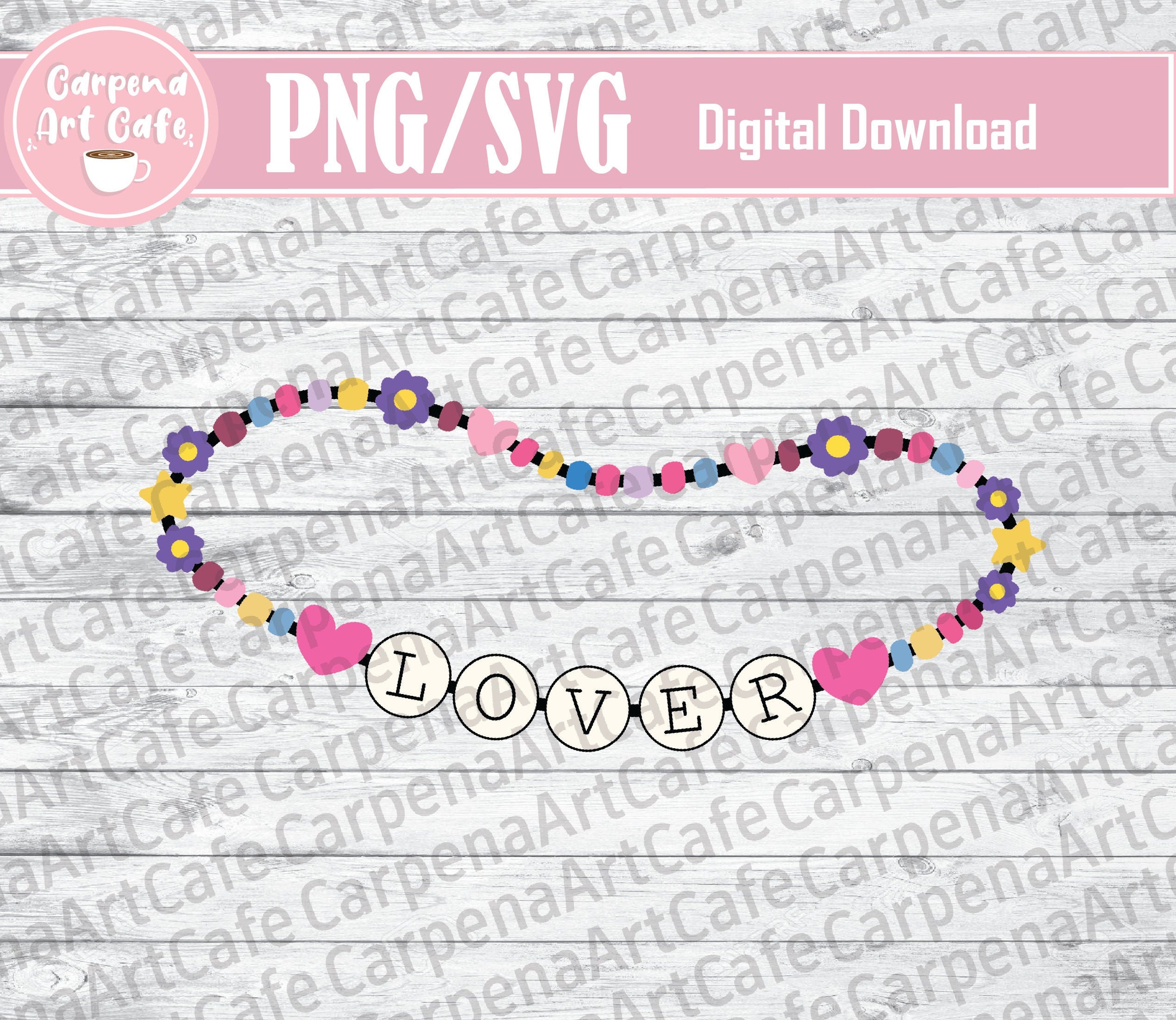 BUNDLE *lover* Friendship Bracelet PNG / SVG, Swiftie Lover Friendship ...