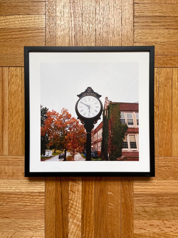 Campus Clock Geneseo Framed Photo - Etsy