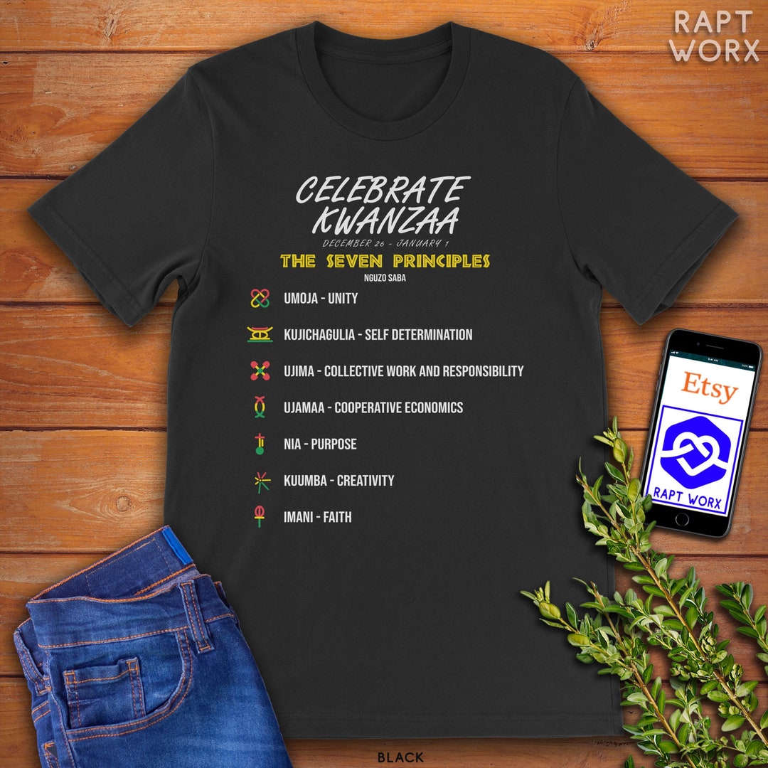 Kwanzaa Celebration - the Seven Principles (nguzo Saba) T-shirt. - Etsy