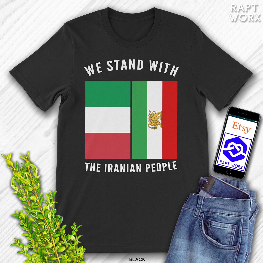 We Stand With the Iranian People - Iranian and Italian Flag T-shirt. - Etsy
