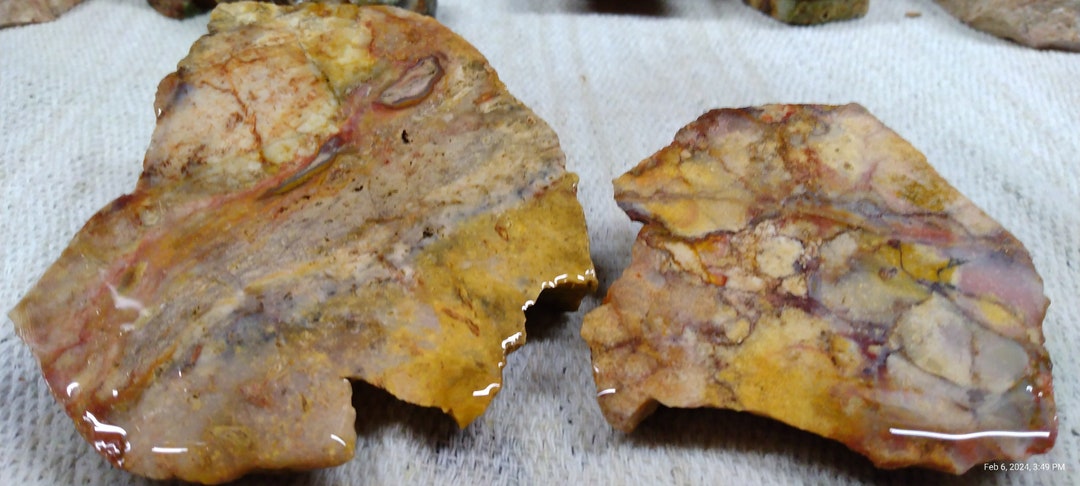 Jasper Cut in Two Halves. Beautiful Colors With Mini Crystal Cavern ...