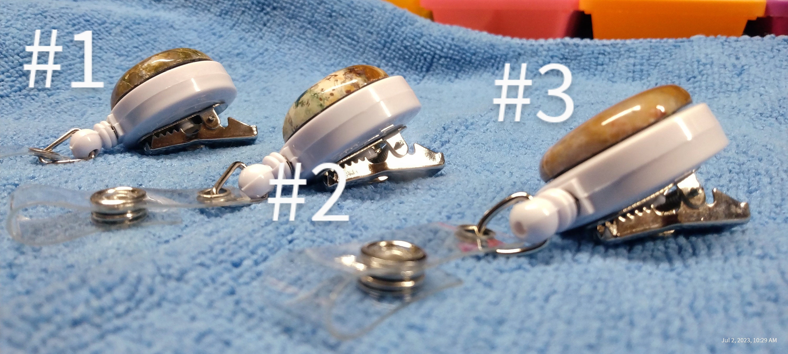 Choose Your Stone Name Tag/badge Holder With Extension and Gator Grip ...