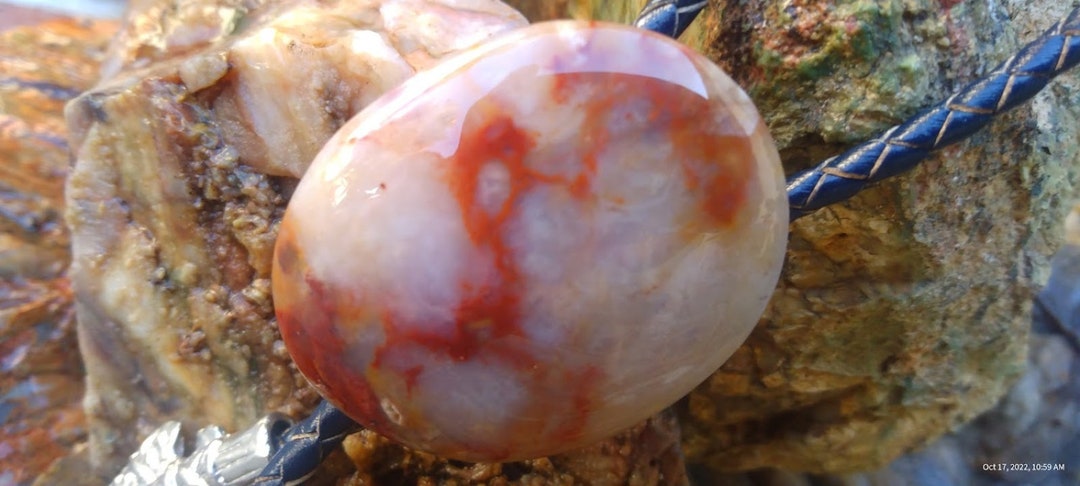 Stunning, One of a Kind, Calico Mountains Quartz Bolo With Red ...