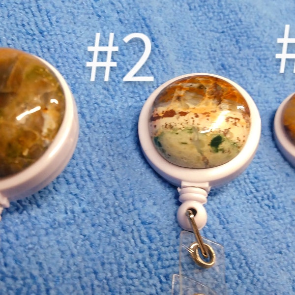 Choose Your Stone Name Tag/badge Holder With Extension and Gator Grip ...