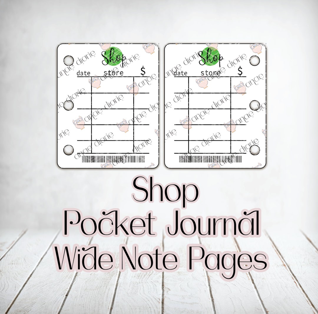 Shop Wide Pocket Journal Note Pages - Etsy